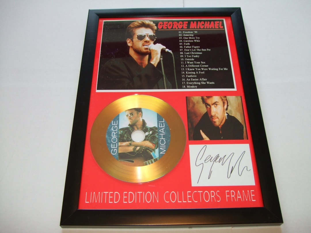 George Michael Signed Mount Framed - Etsy