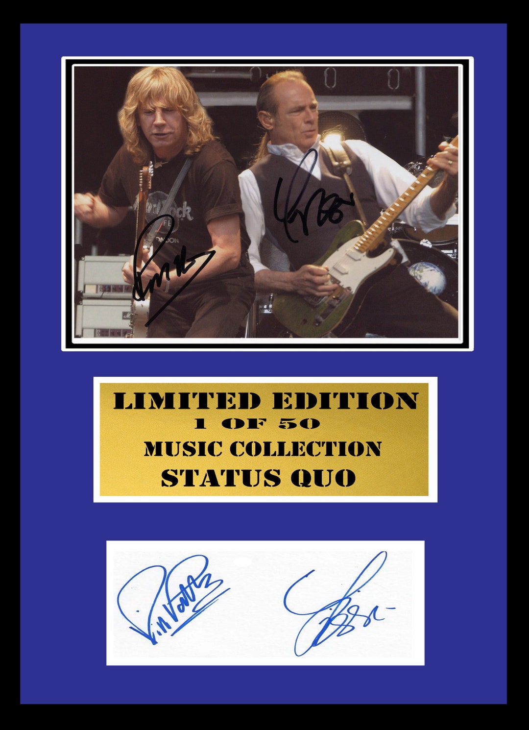 Status Quo Signed Mount - Etsy