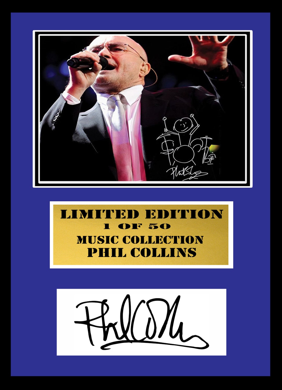 Phil Collins Signed Mount - Etsy