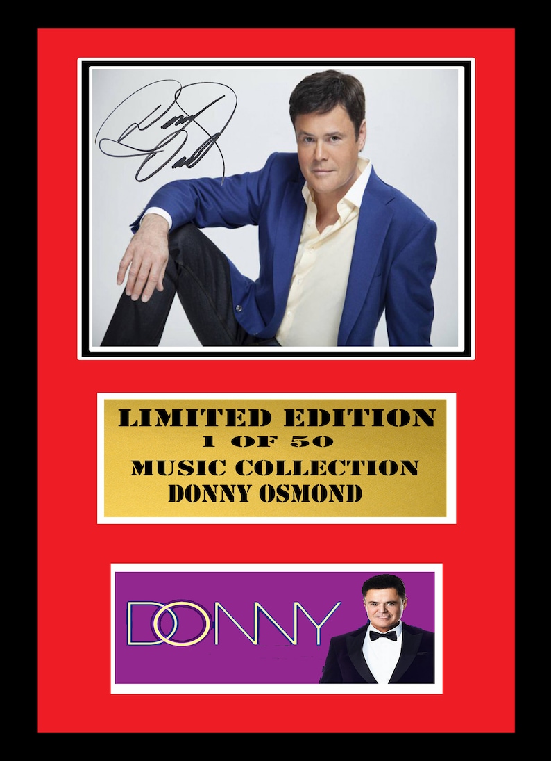 Donny Osmond Signed Mount - Etsy