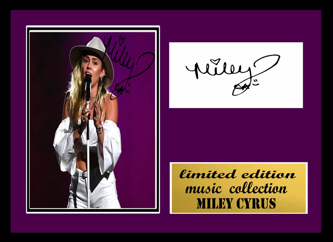 Miley Cyrus Signed Mount Framed - Etsy