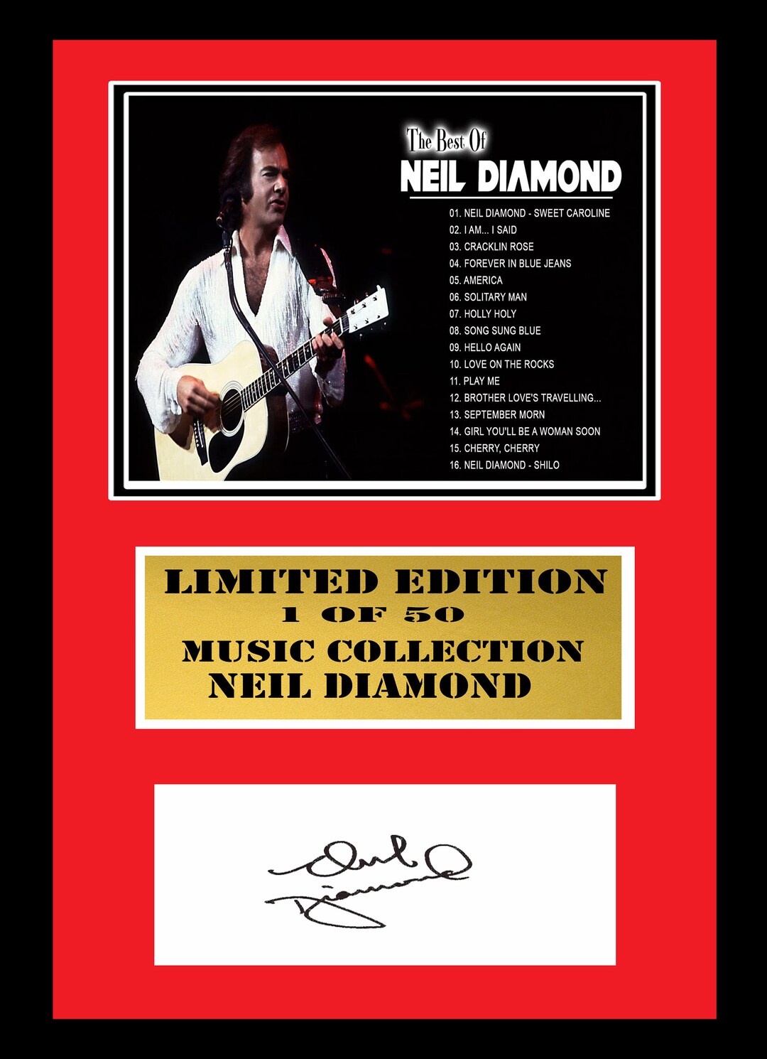 Neil Diamond Signed Mount - Etsy
