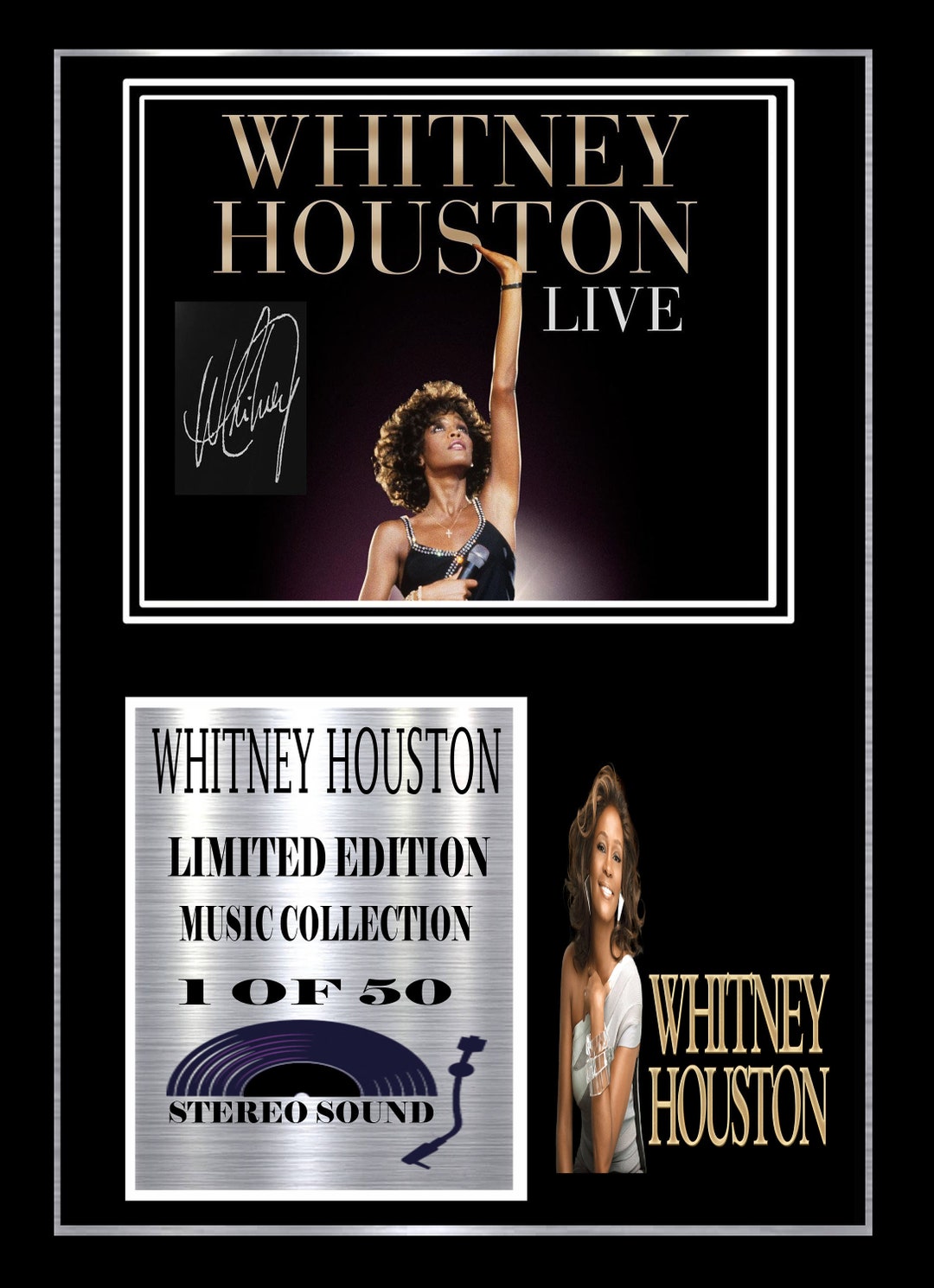 WHITNEY HOUSTON Signed Mount - Etsy