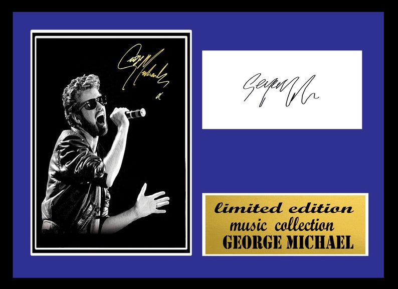 George Michael Signed Mount Framed - Etsy