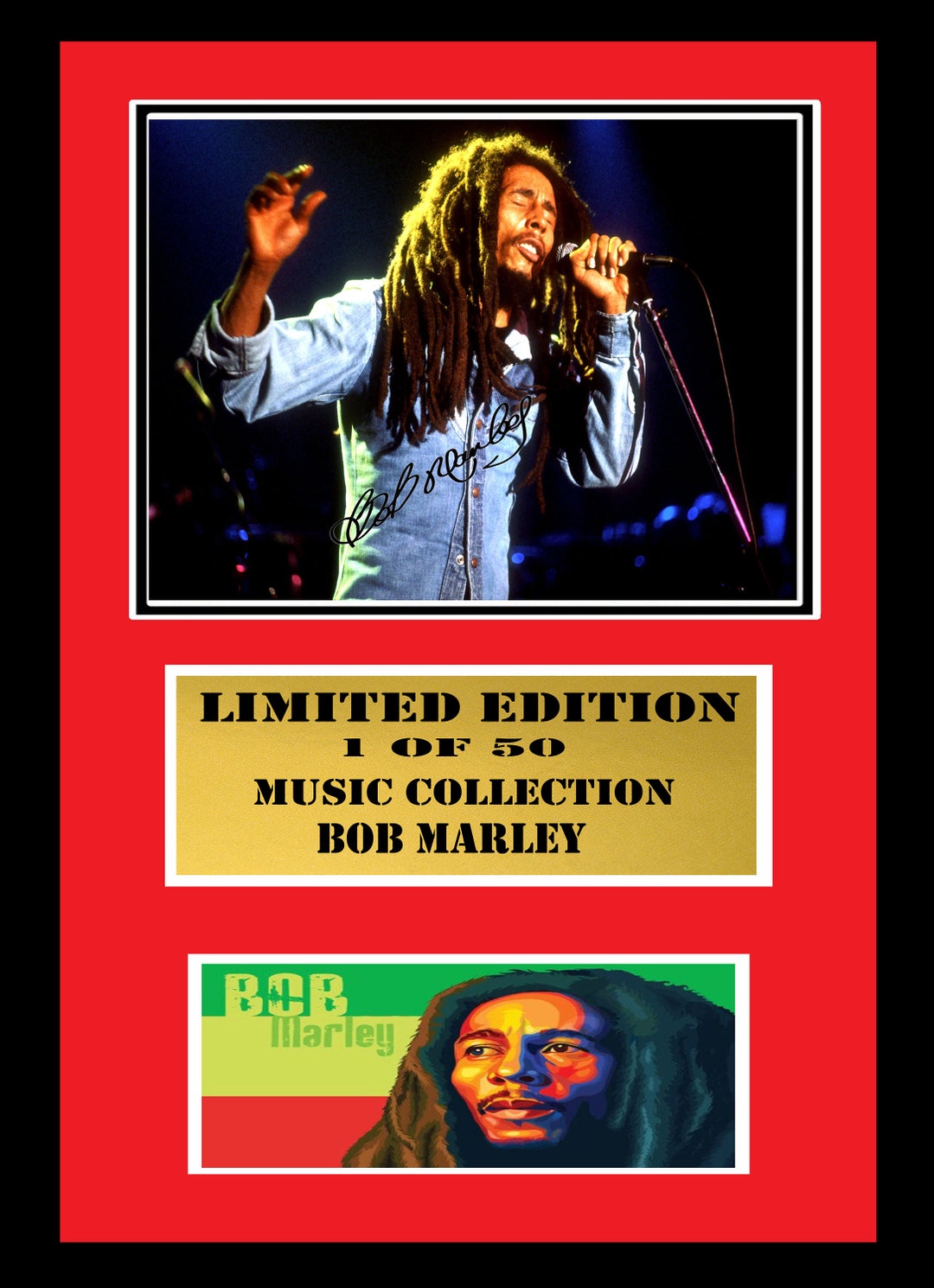 Bob Marley Signed Mount - Etsy
