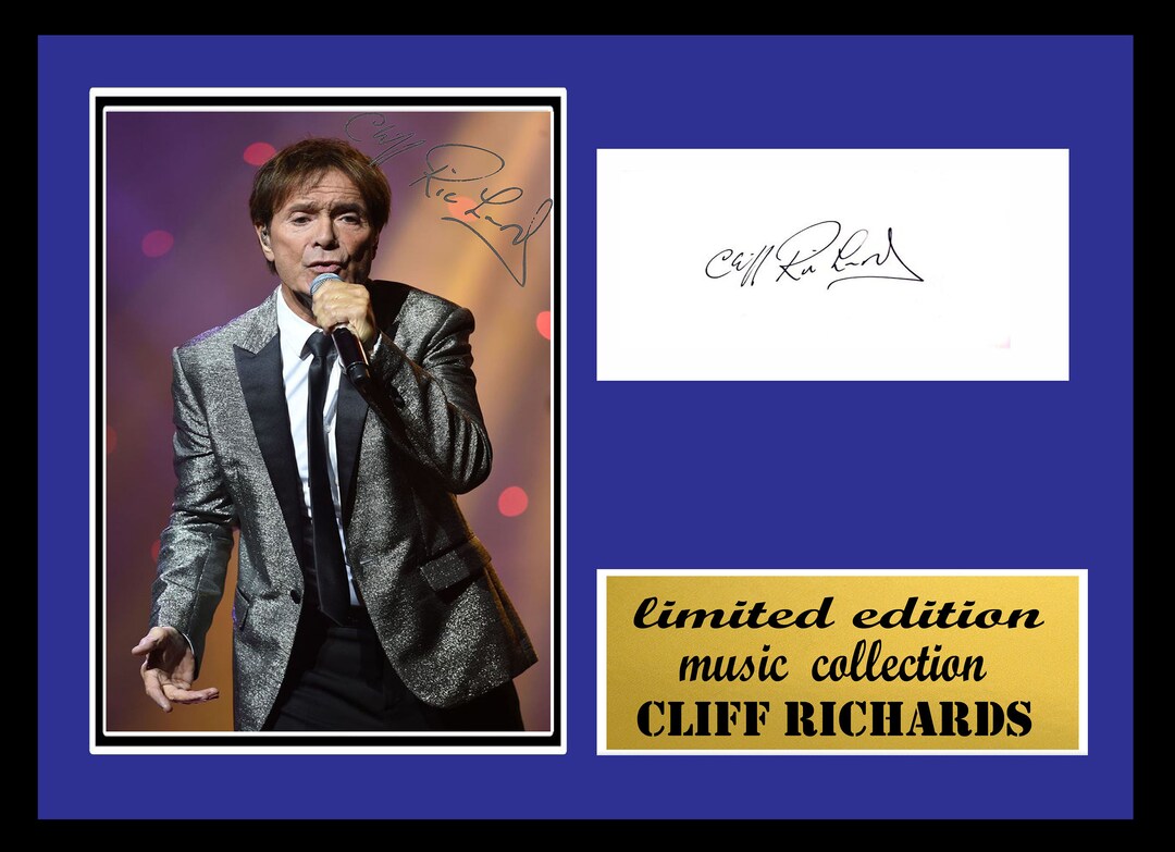 Cliff Richards Signed Mount Framed - Etsy