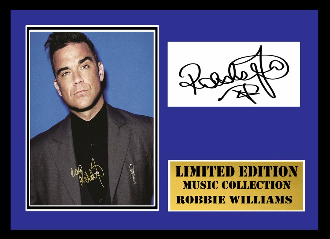 Robbie Williams Signed Mount - Etsy