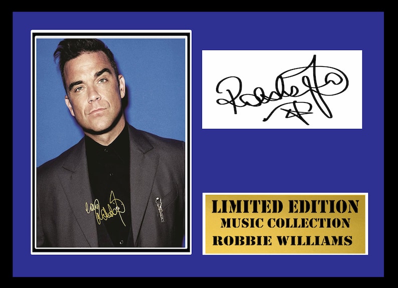 Robbie Williams Signed Mount - Etsy