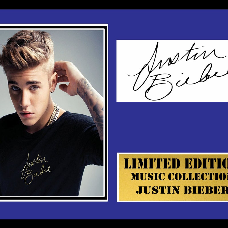 Justin Bieber Signed - Etsy