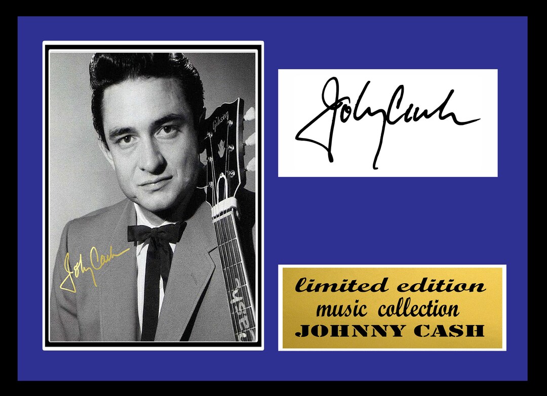 Johnny Cash Signed Mount Framed - Etsy