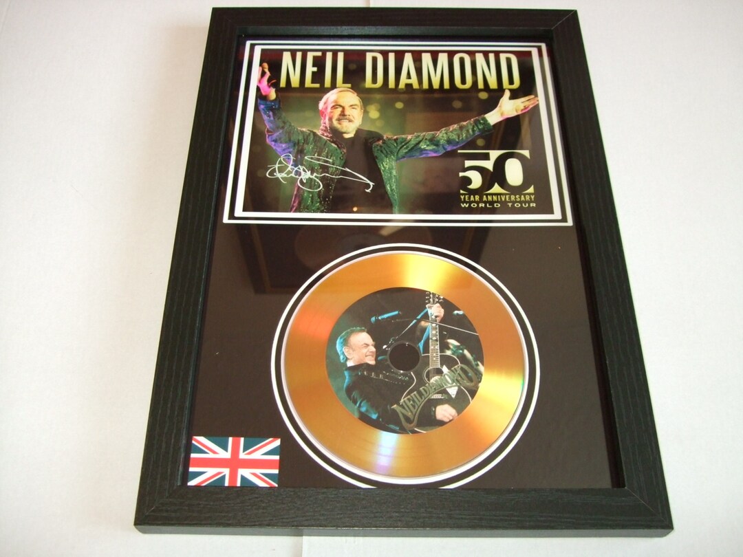 Neil Diamond Signed Mount Framed - Etsy
