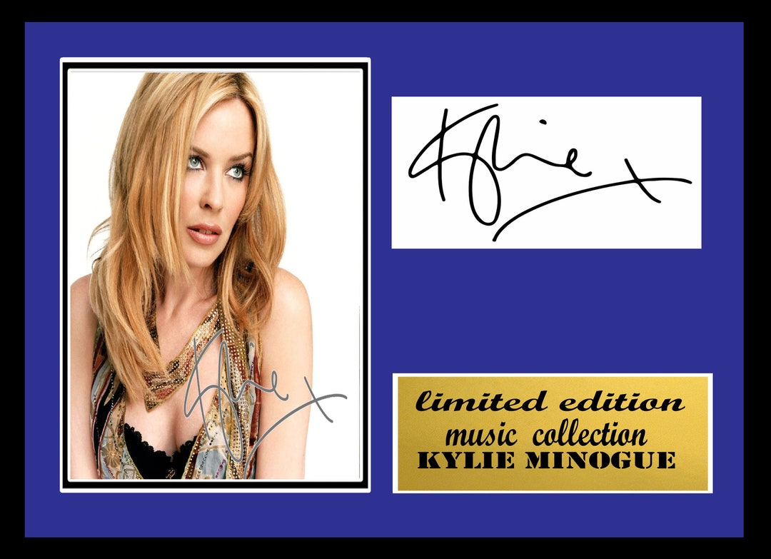 Kylie Minogue Signed Mount Framed - Etsy