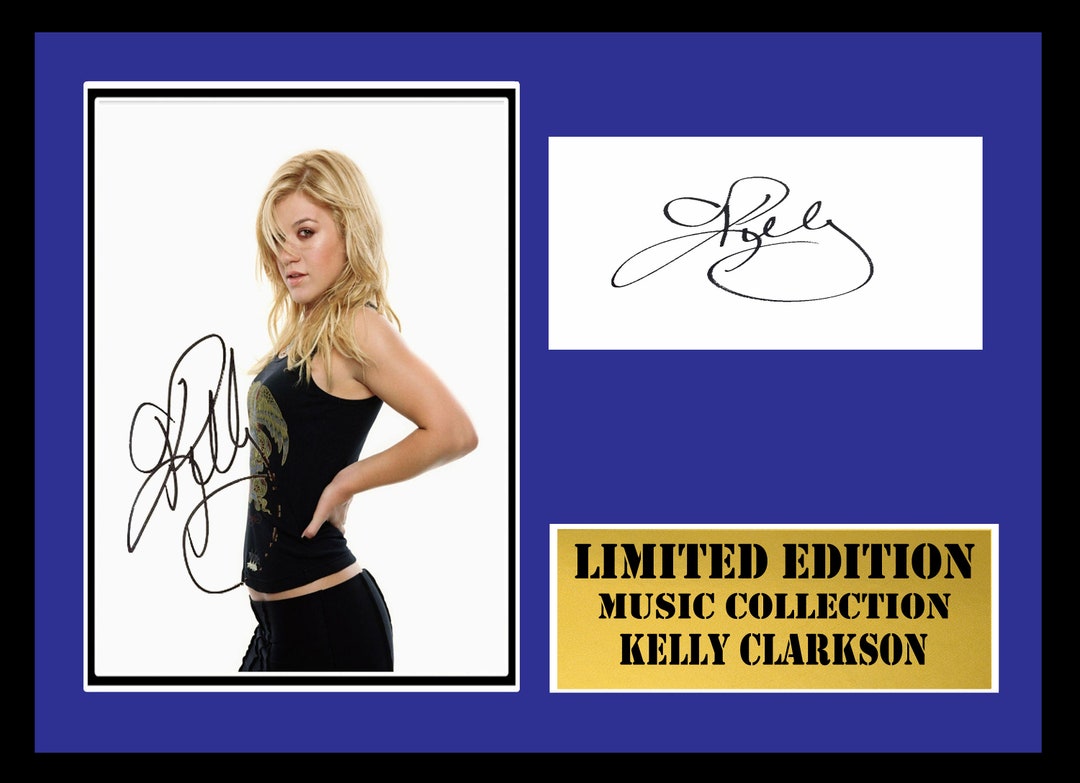 Kelly Clarkson Signed Mount Framed - Etsy