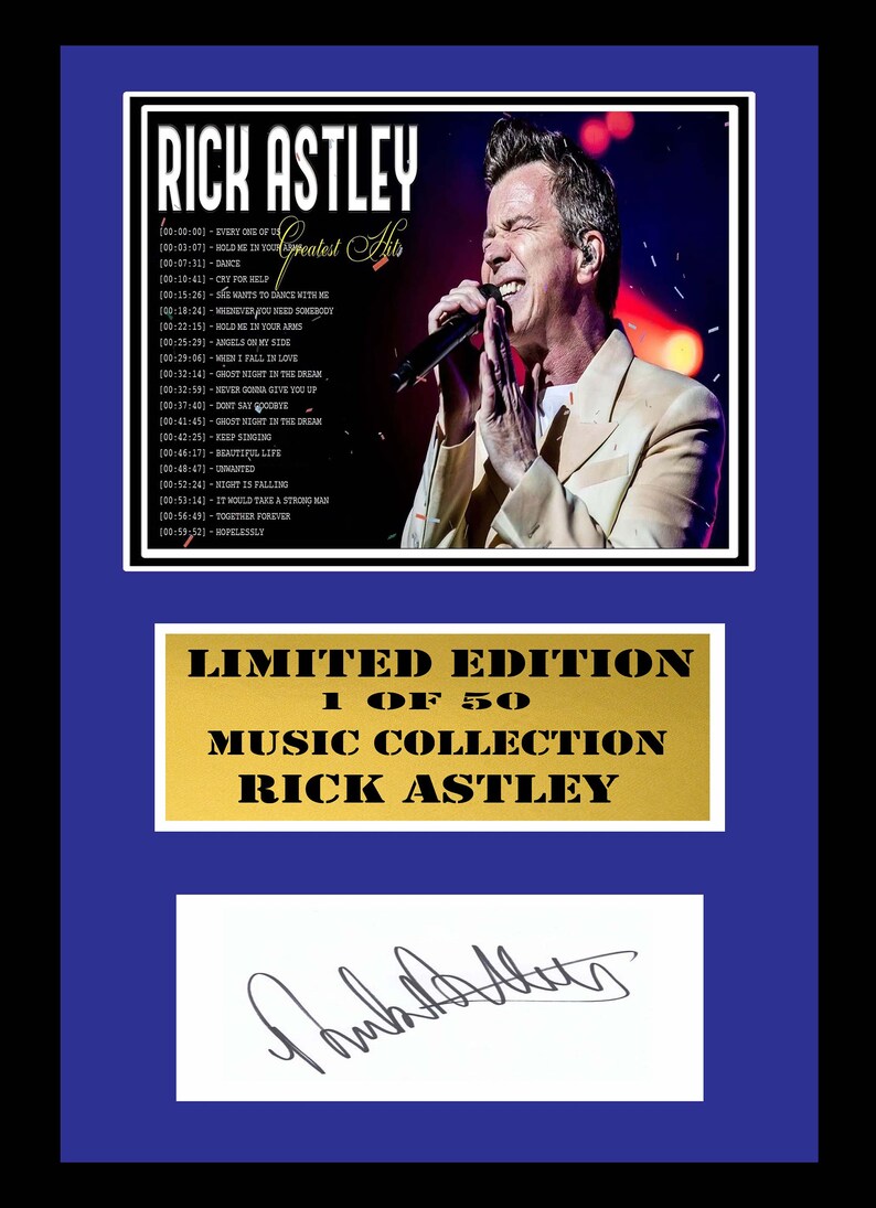Rick Astley Signed Mount - Etsy