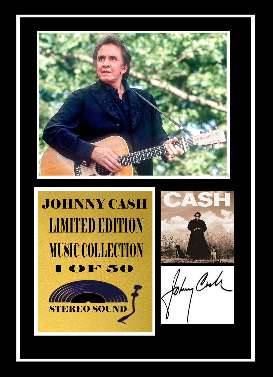 Johnny Cash Signed Mount - Etsy