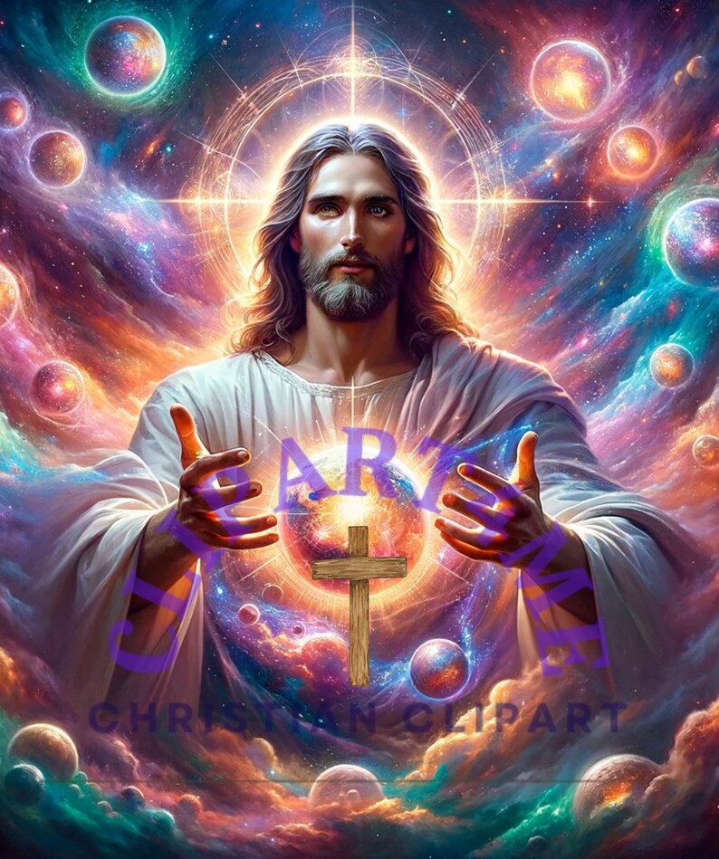 Colossians 1:17 Universe Creation Art Celestial Christ & Cosmos Digital ...