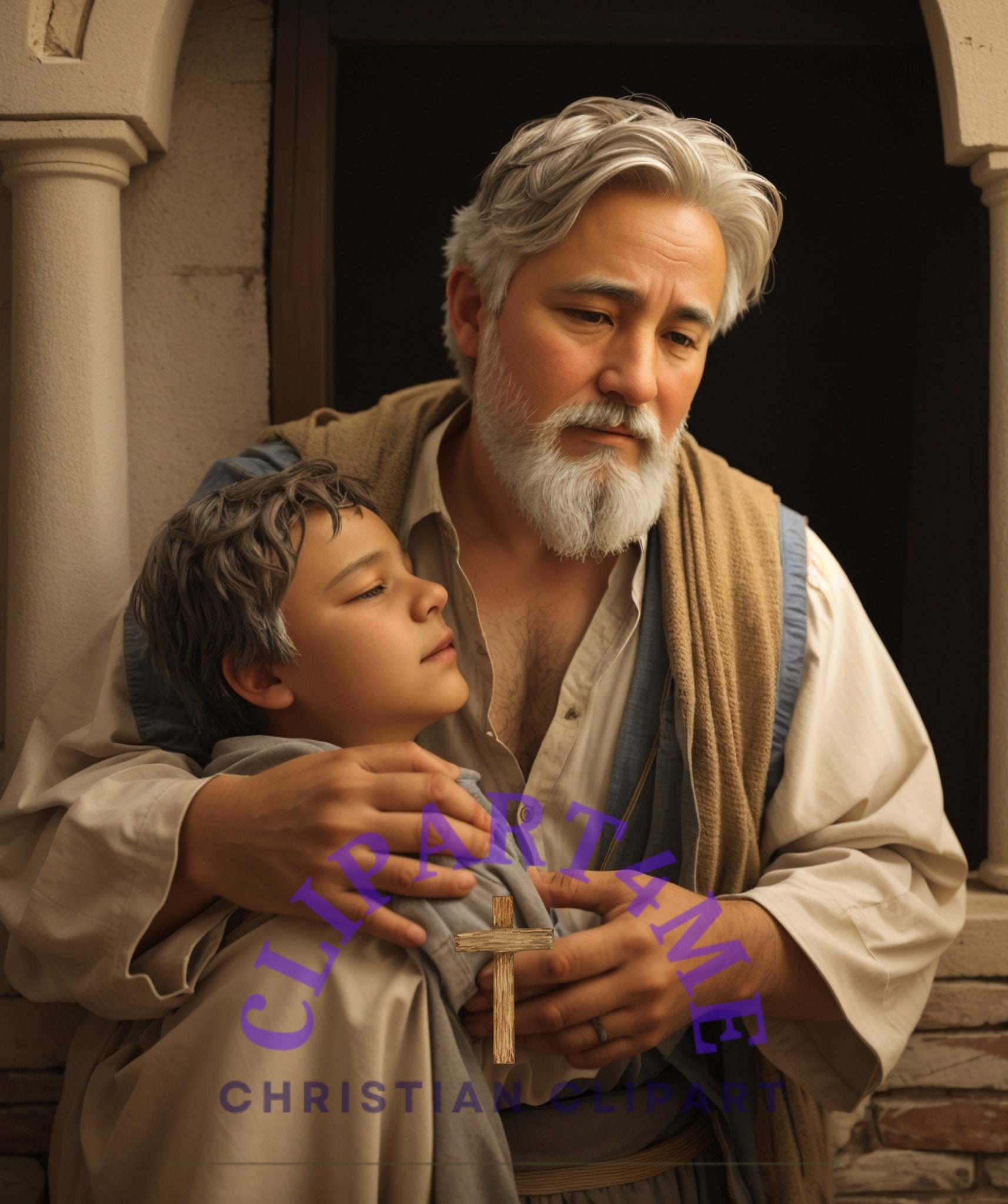 The Return of the Prodigal Son Stock Graphics: Digital Religious Art ...