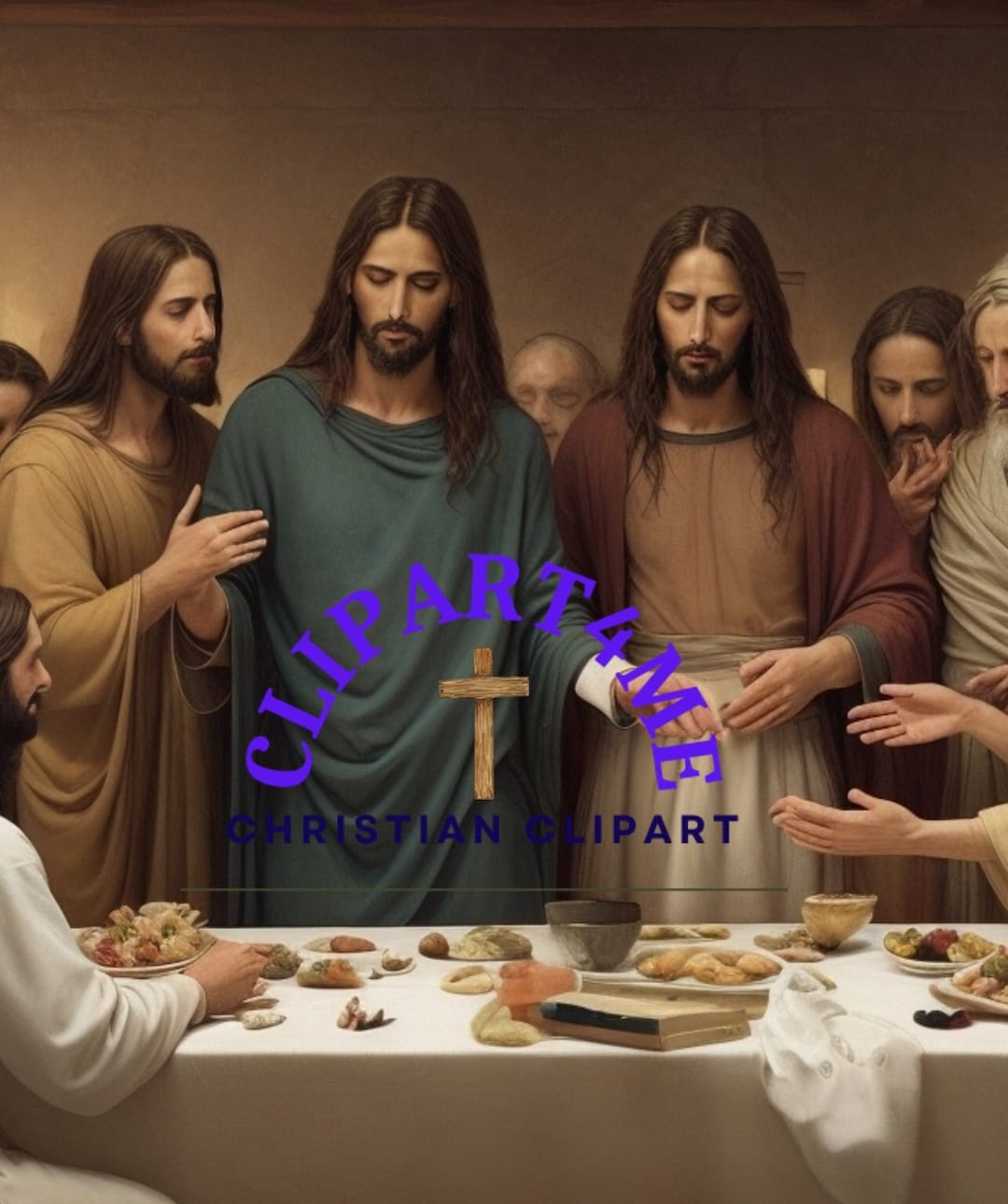 Last Supper Clip Art Stock Images Jesus & 12 Disciples - Etsy Sweden