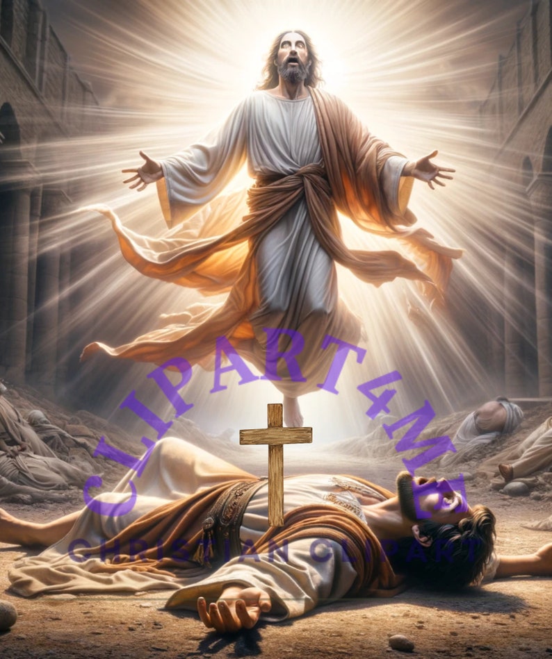 Biblical Conversion Road Damascus Scene Paul's Spiritual Awakening Art ...