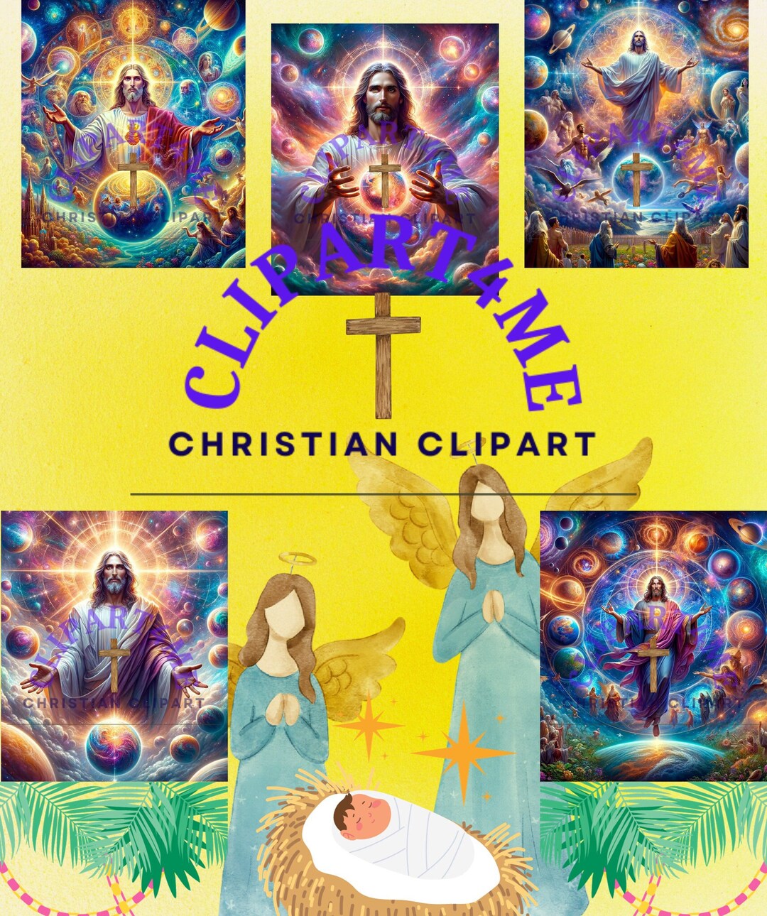 Colossians 1:17 Universe Creation Art - Celestial Christ & Cosmos ...