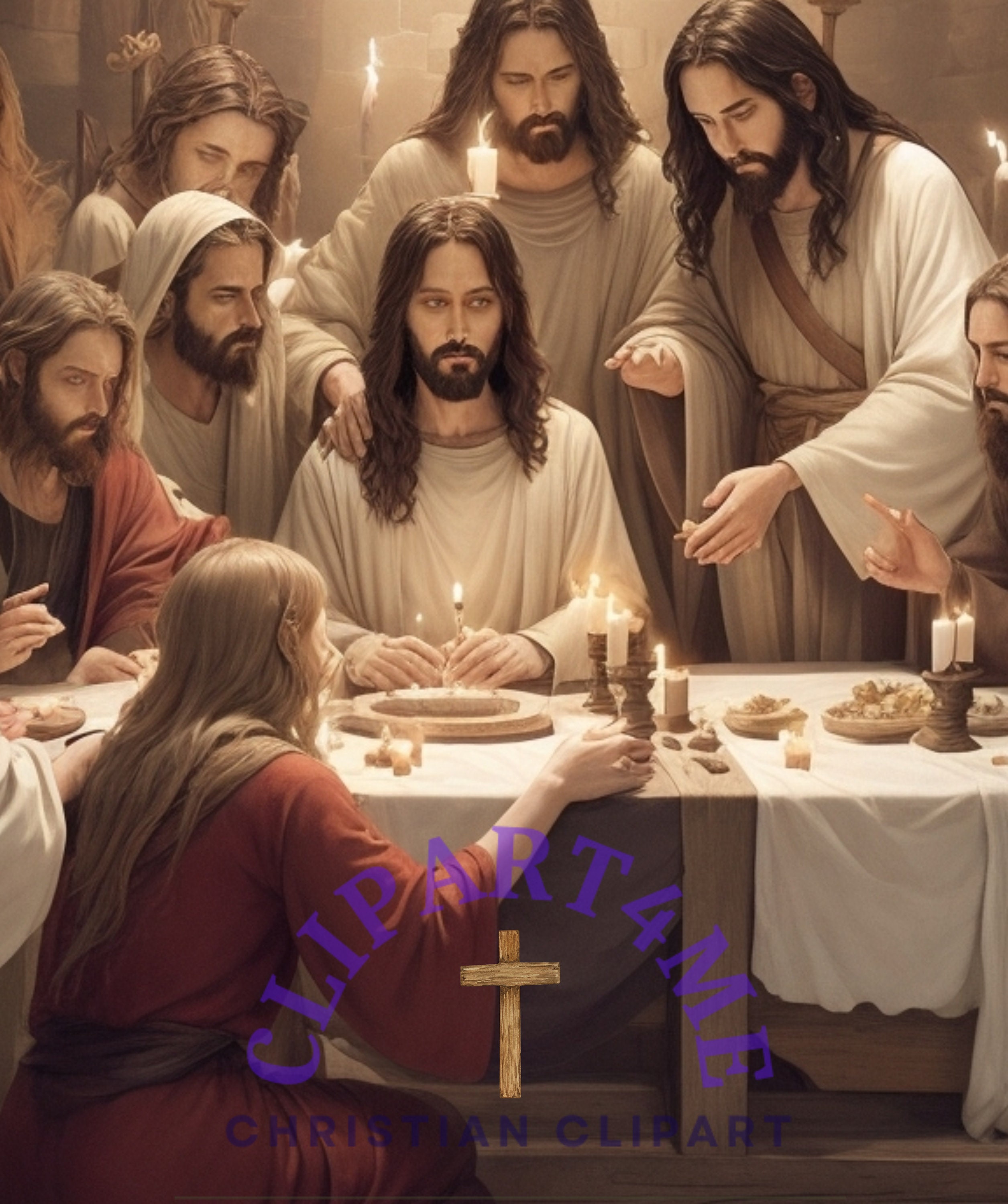 Last Supper Clip Art Stock Images Jesus & 12 Disciples Christian Clip ...