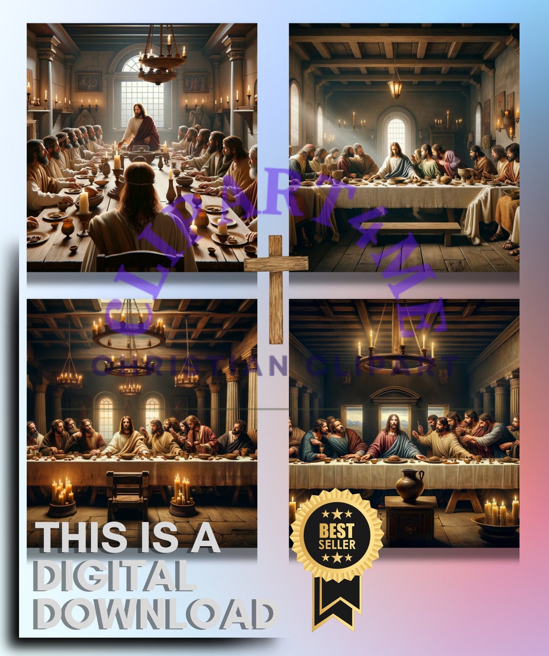 Easter Wall Art: the Last Supper, Jesus With Disciples, Christian ...