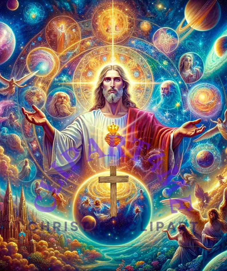 Colossians 1:17 Universe Creation Art Celestial Christ & Cosmos Digital ...