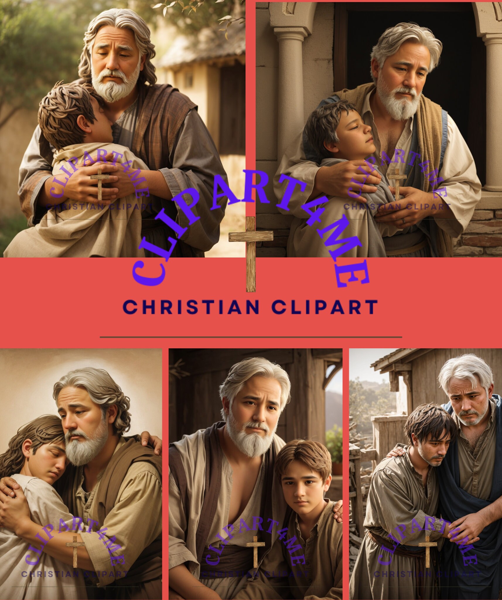 The Return of the Prodigal Son Stock Graphics: Digital Religious Art ...