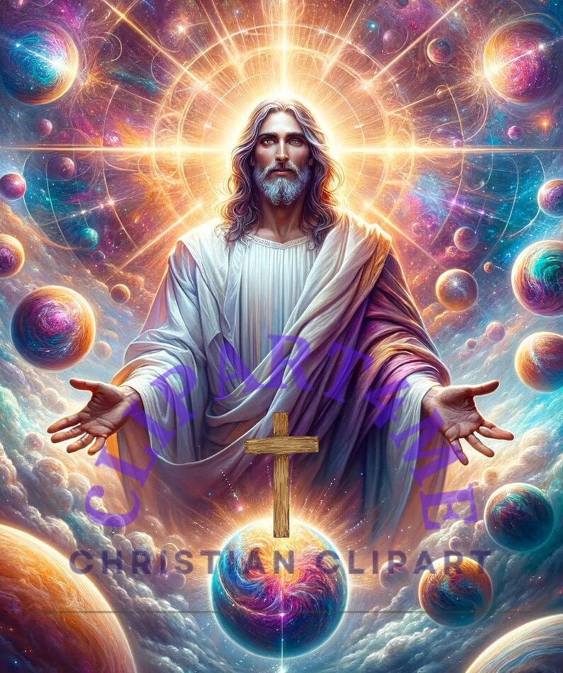 Colossians 1:17 Universe Creation Art Celestial Christ & Cosmos Digital ...