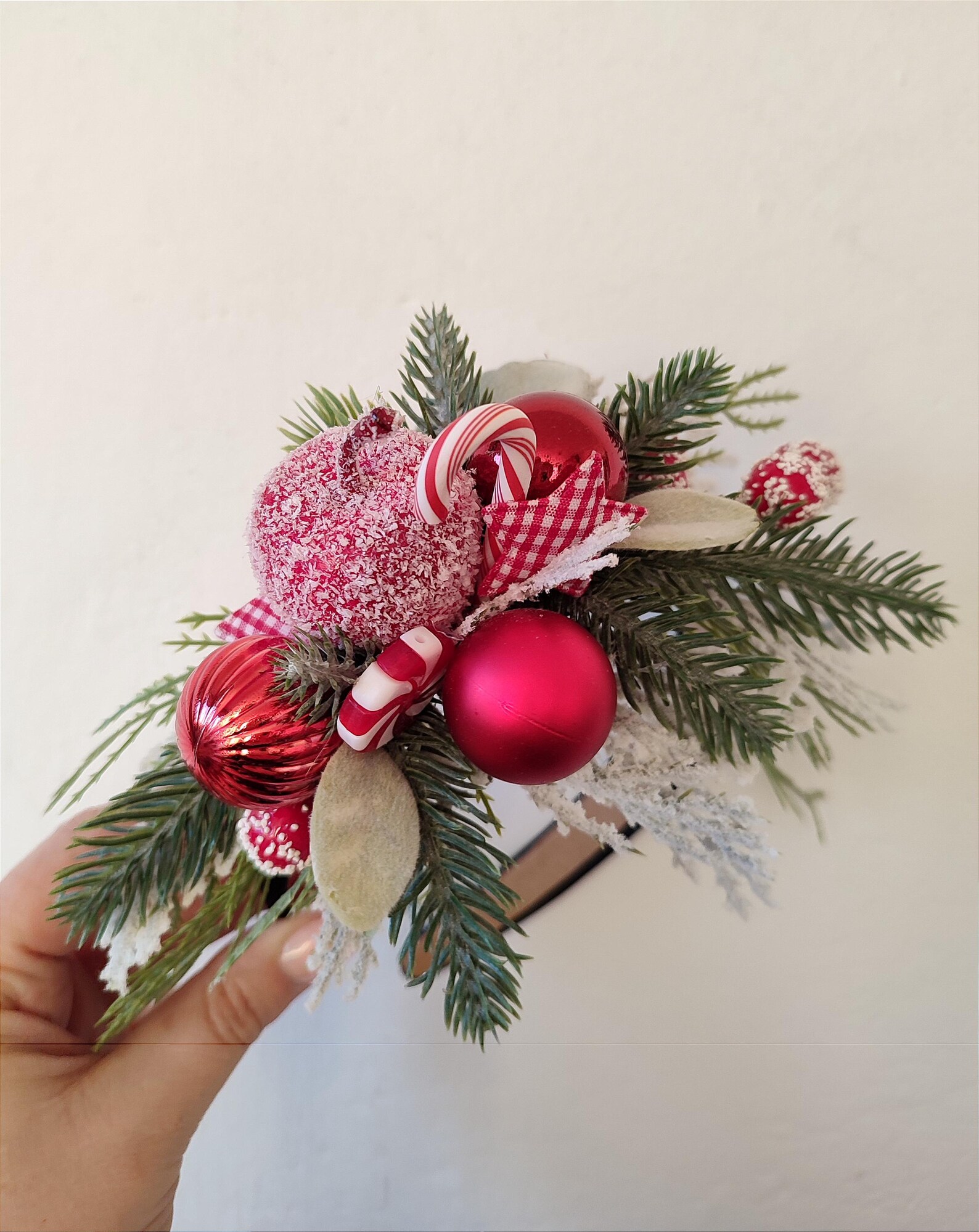 Candy Cane Christmas Headband, Festive Holiday Hair Accessory With ...