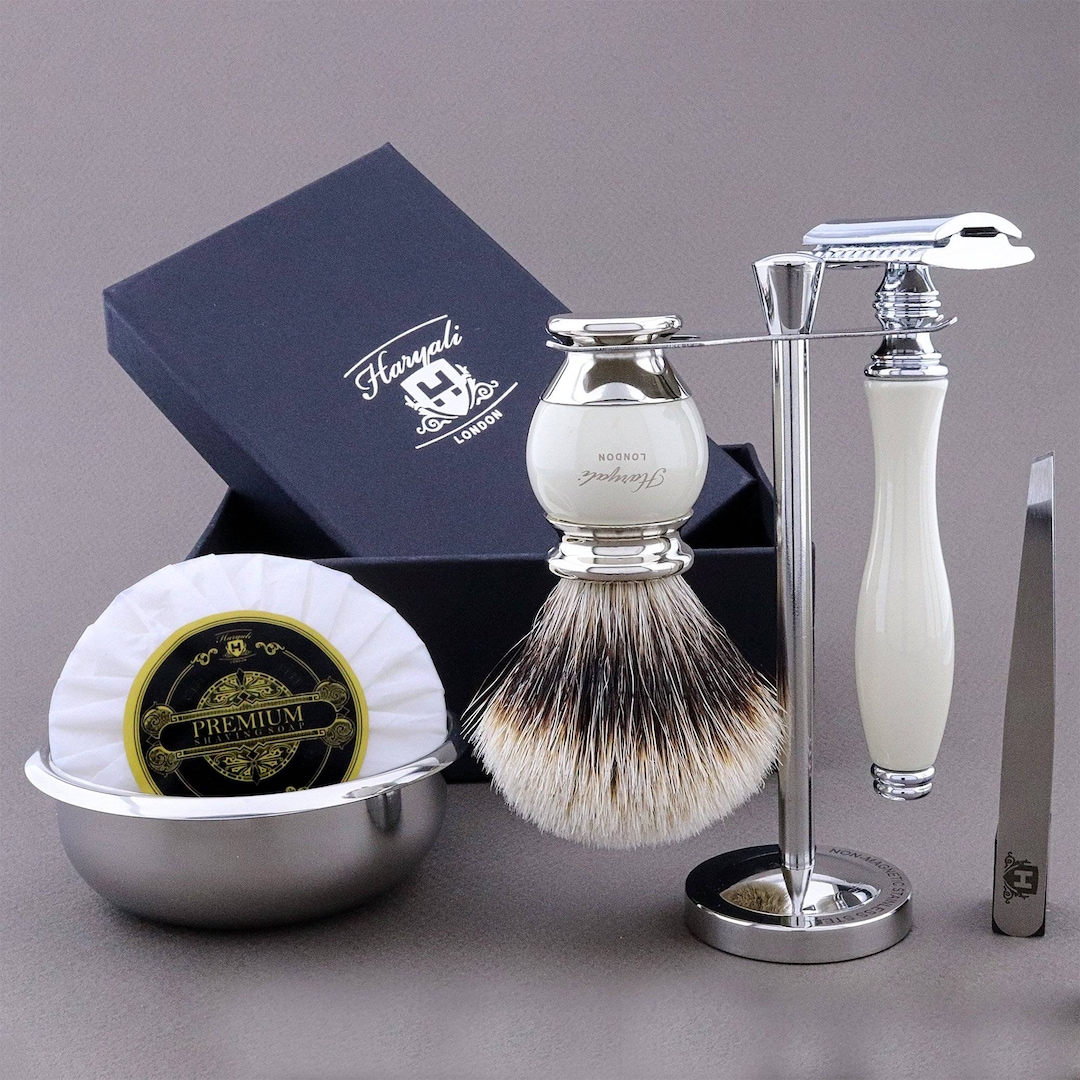 Silvertip Badger Hair Shaving Kit - Vase Range, Luxury Grooming Set - Etsy
