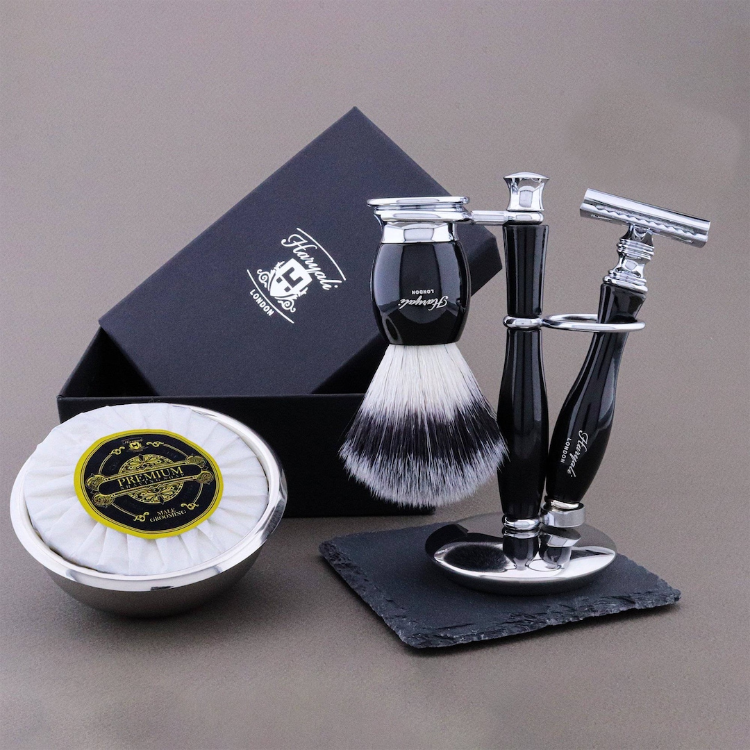 Resin Shaving Kit 5 Piece Shaving Kit for Men Gift Set Shaving Brush ...