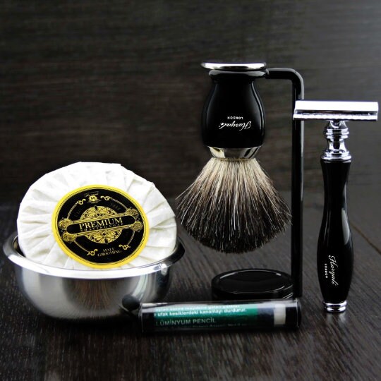 Personal Shaving Kit 5 Piece Shaving Kit for Men Gift Set Shaving Brush ...