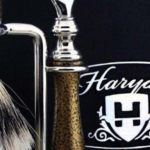 Handmade Gold Men's Shaving Kit | Badger Brush, Razor, Soap & Bowl - Etsy