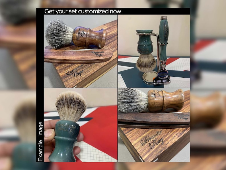 8 Piece Shaving Kit for Men Shaving Brush 5 Blade Razor Shaving Soap ...