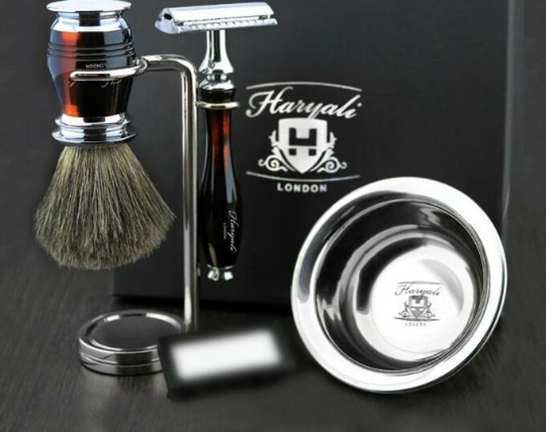 Shaving Kit 4 Piece Shaving Kit for Men Shaving Brush Double Edge ...