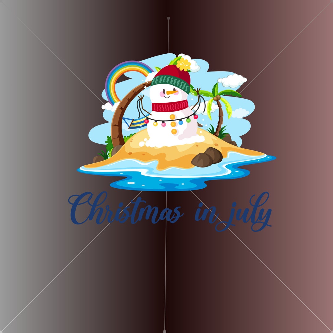 Snowman in July Png, Christmas in July Png, Tropical Christmas Png ...