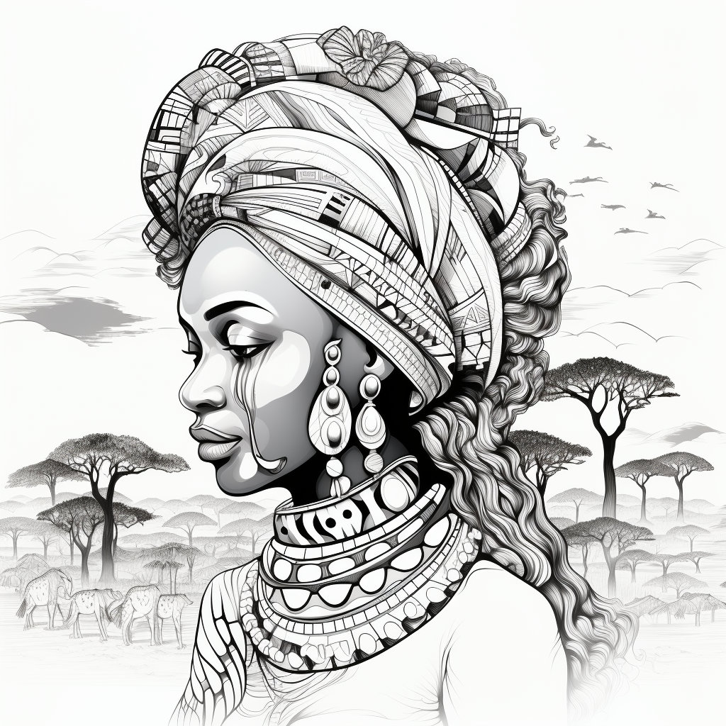 40 Africa Themed Colour Pages - Etsy