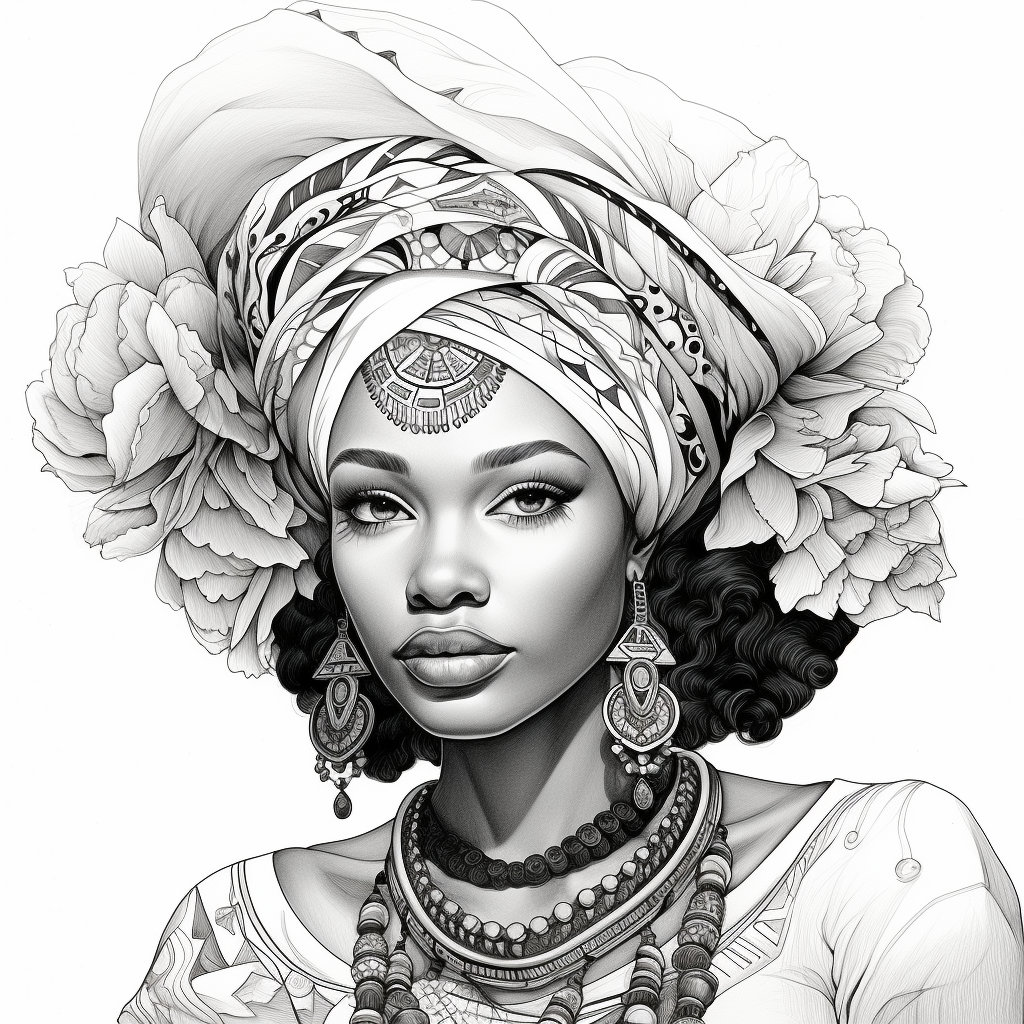 50 Africa Themed Colour Pages. Queens, Warriors and Families - Etsy