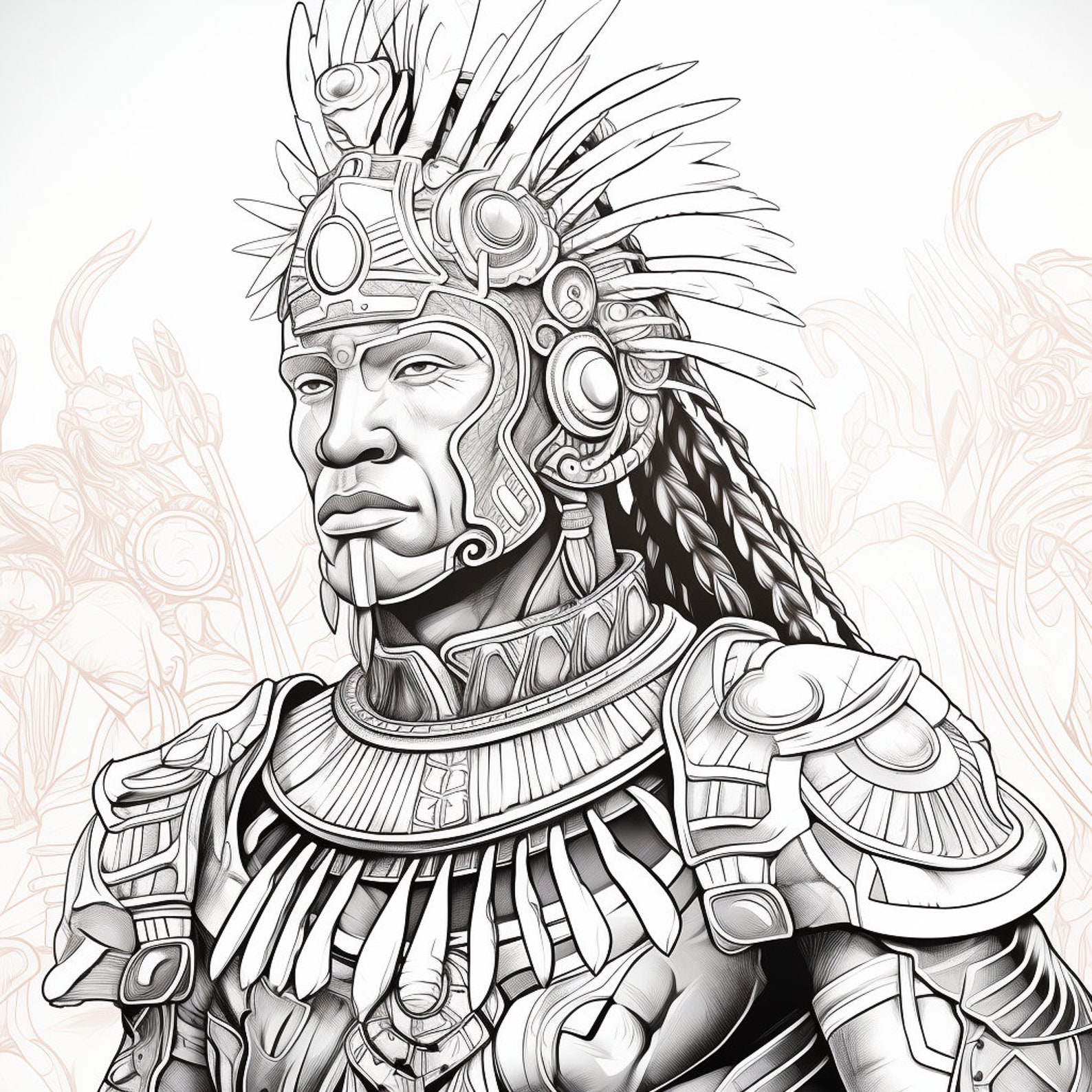 50 Africa Themed Colour Pages. Queens, Warriors and Families - Etsy