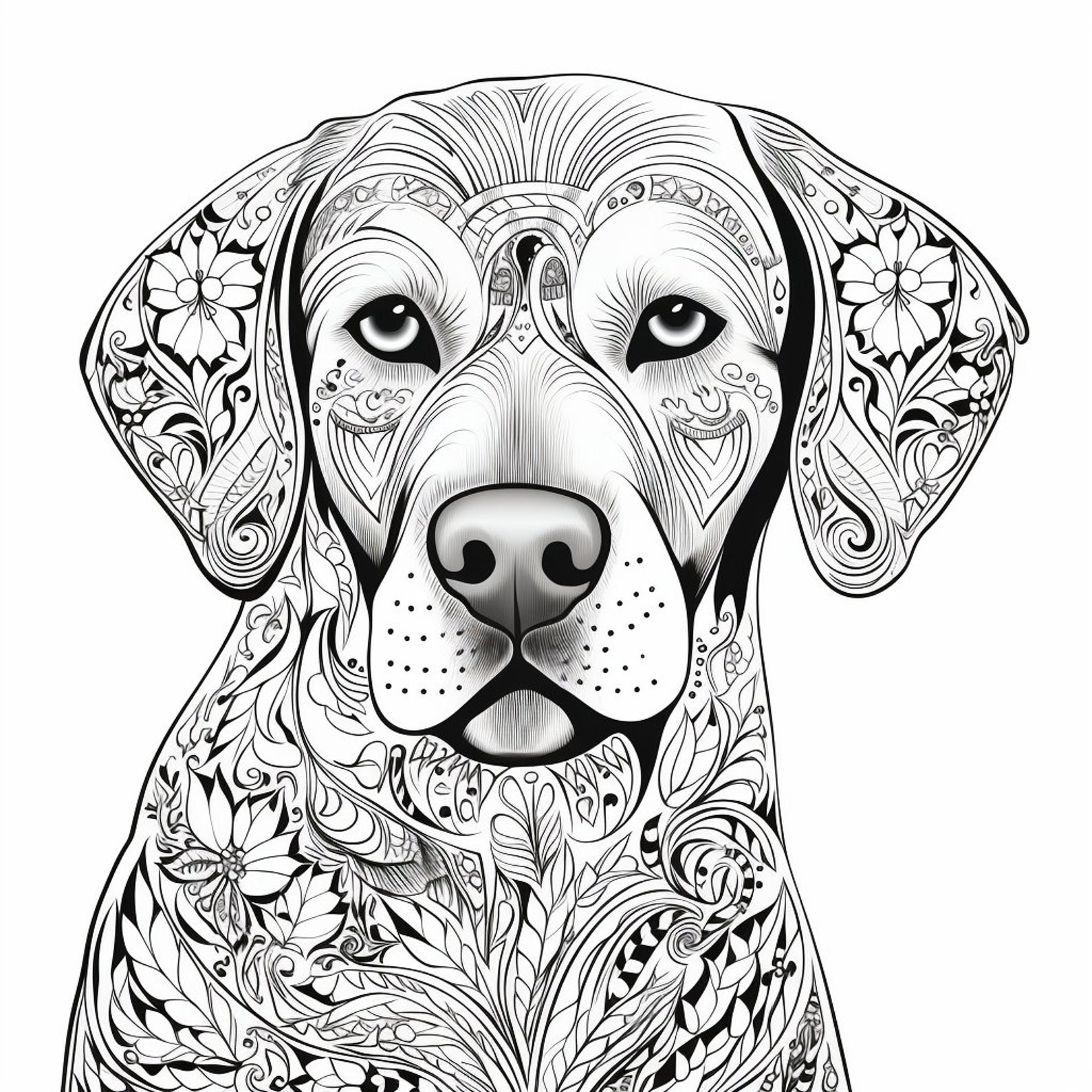 Coloring Book Pages Dogs, Cats, Birds, Lions, Elephants, and Birds of ...