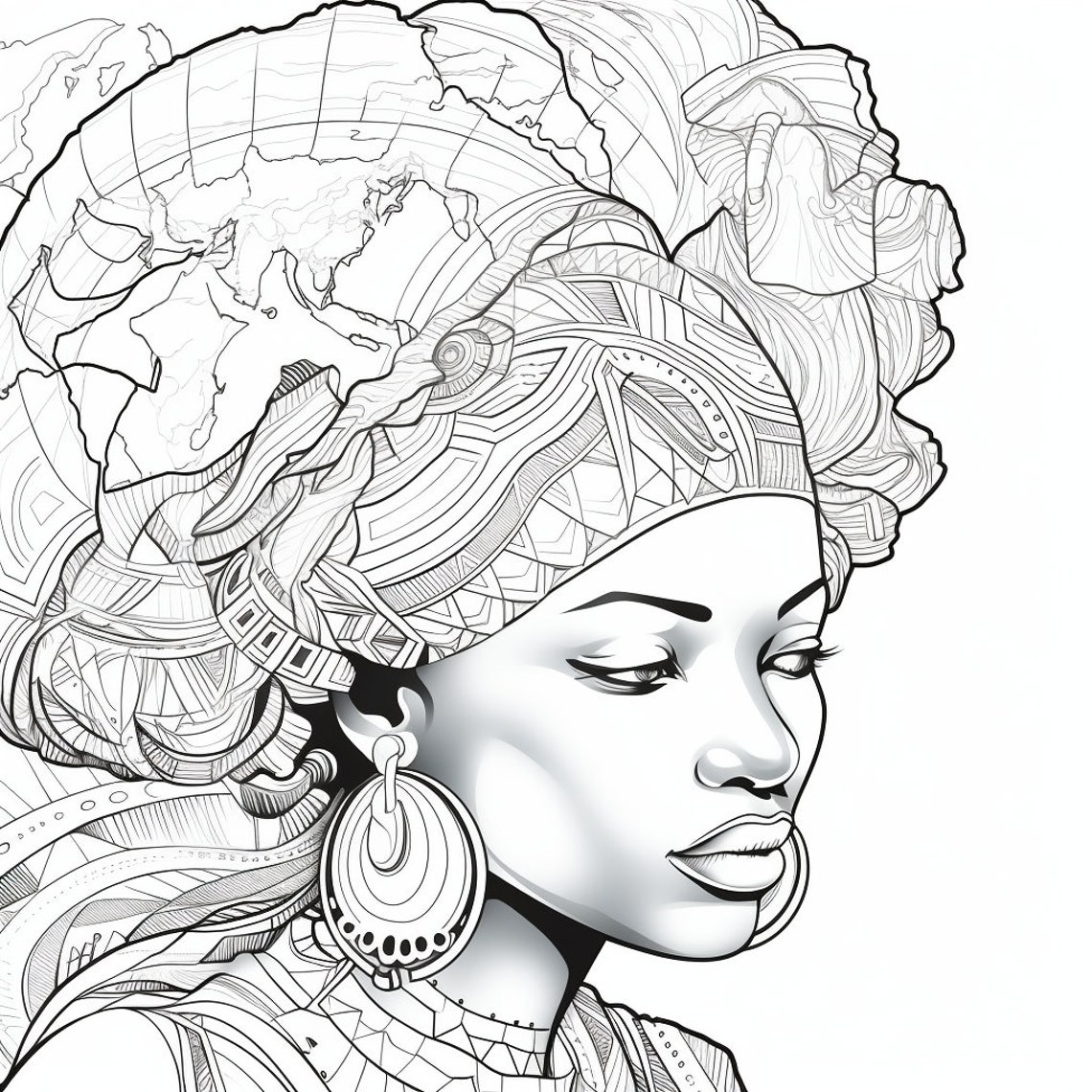 40 Africa Themed Colour Pages - Etsy