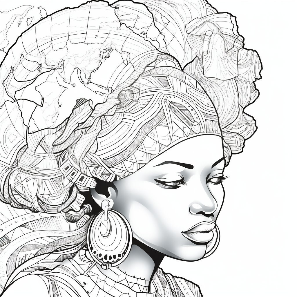 40 Africa Themed Colour Pages - Etsy