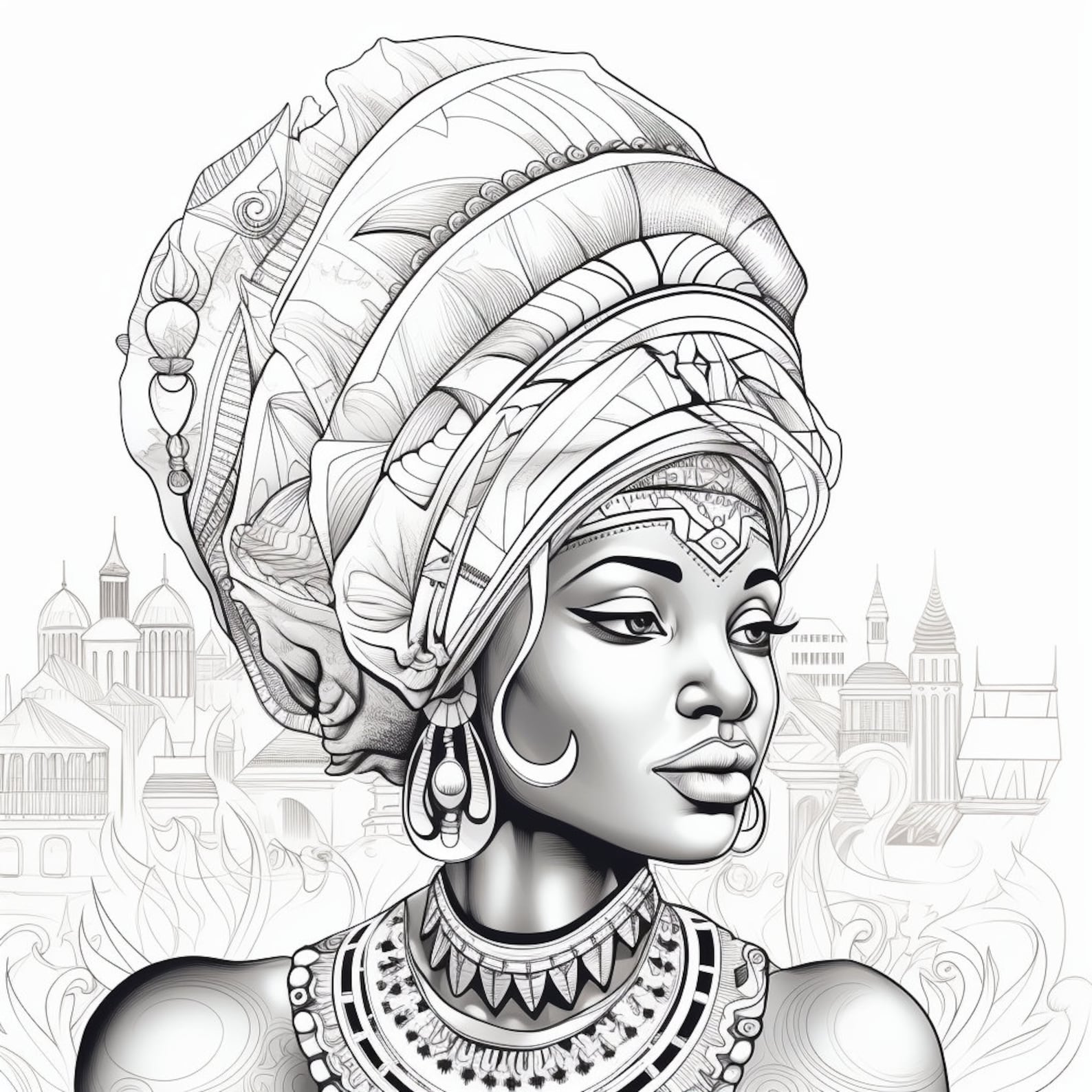 40 Africa Themed Colour Pages - Etsy