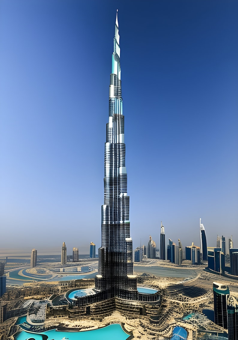 A Portrait of Burj Khalifa, the World's Tallest Skyscraper Located in ...