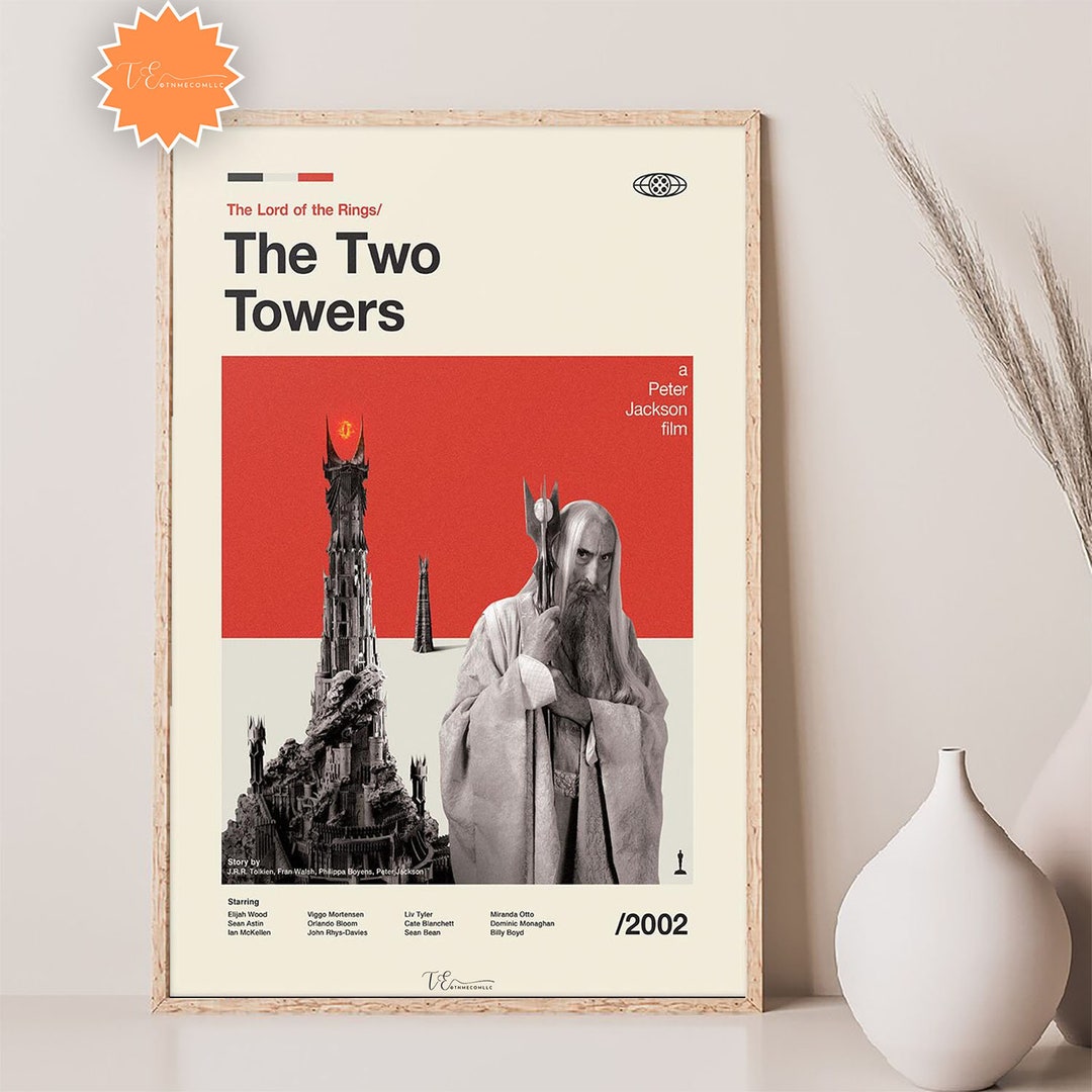 The Lord of the Rings the Two Towers Movie Poster Music & - Etsy