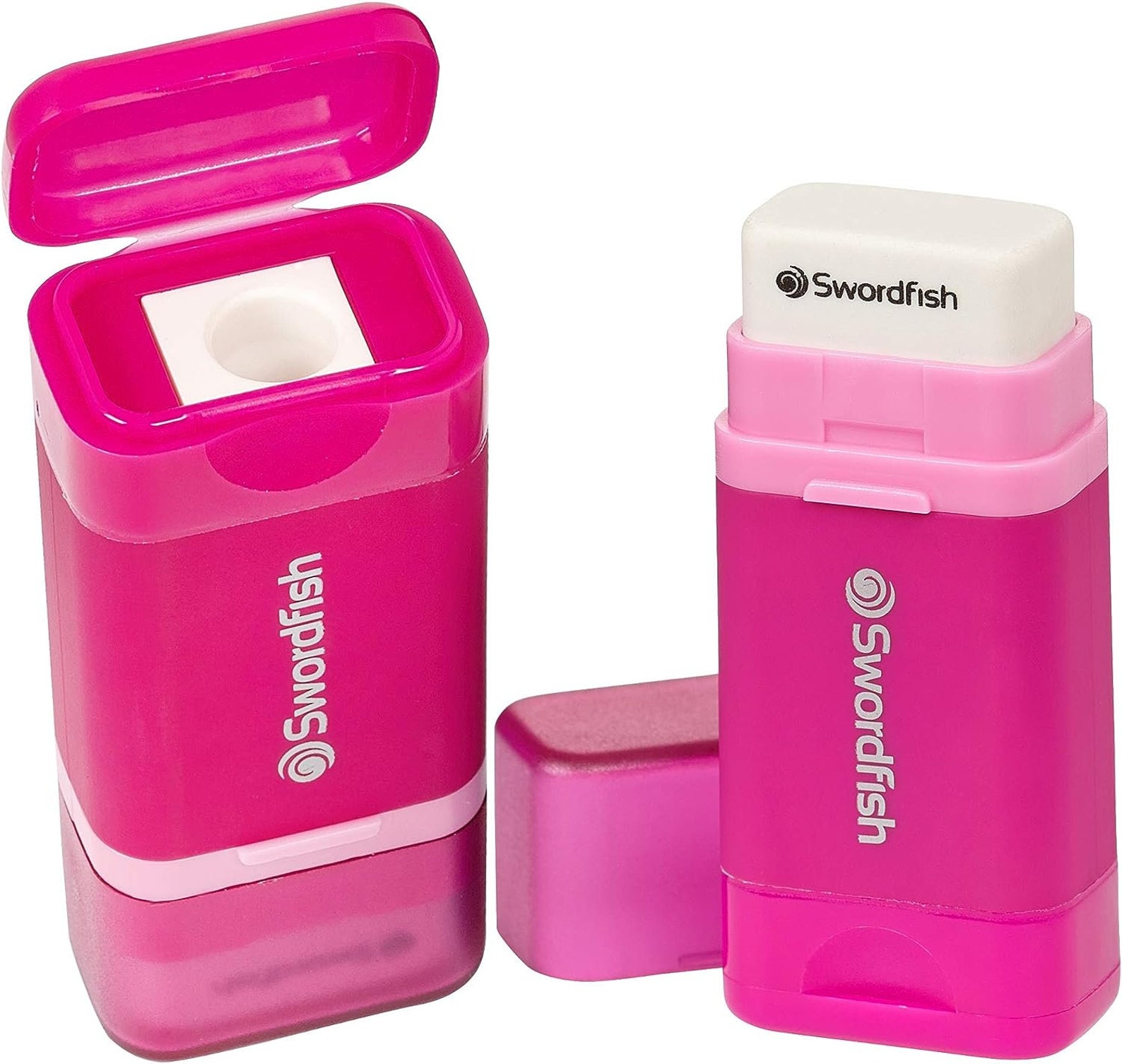 Swordfish Combo Pencil Sharpener With Mess-free Canister and Eraser ...