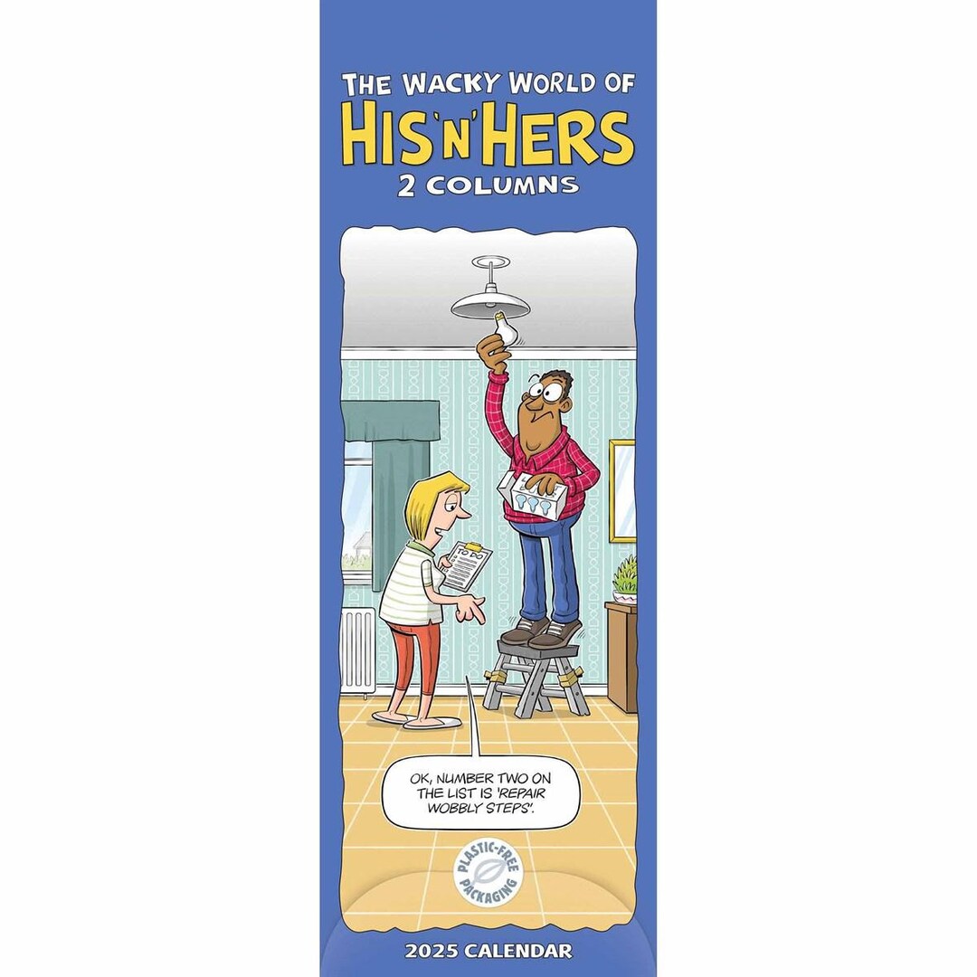 Wacky World His N Hers Couple Slim Calendar Planner Organiser Month to ...