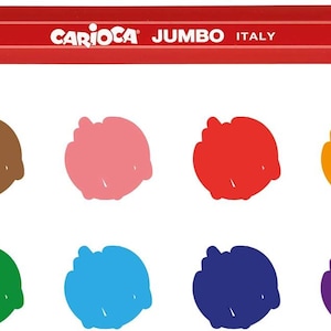 Carioca Jumbo 12 Super Washable Colouring Markers - Etsy