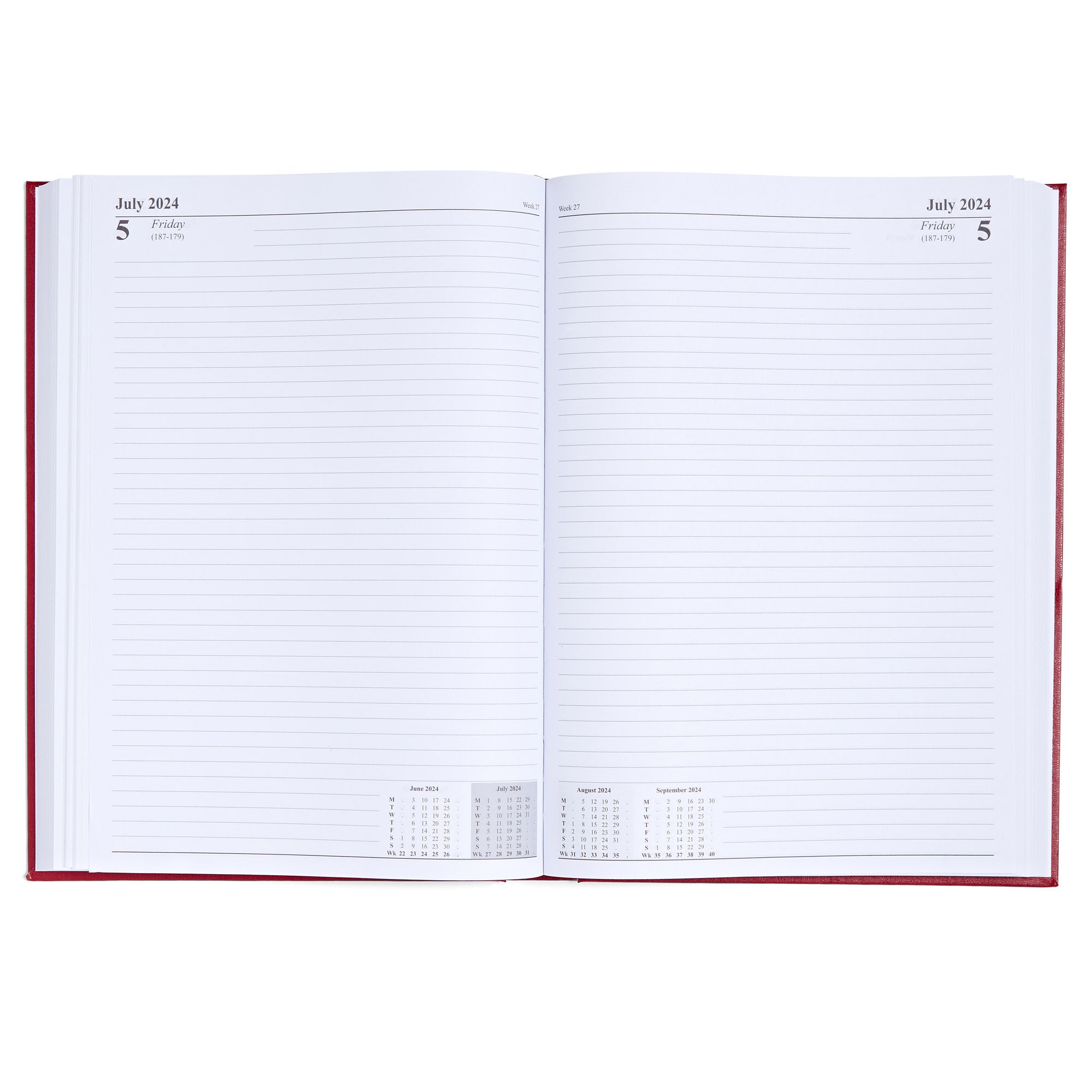 A4 Two Pages per Day Desk Diary Restaurant Planner 2025 Available in 3 ...